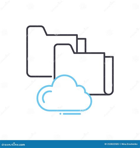 Web Data Storage Line Icon Outline Symbol Vector Illustration Concept Sign Stock Vector