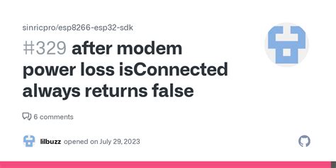 After Modem Power Loss Isconnected Always Returns False · Issue 329