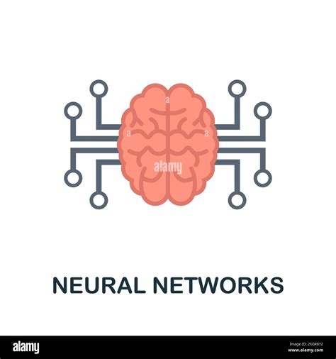 Neural Networks Flat Icon Colored Sign From Machine Learning Collection Creative Neural