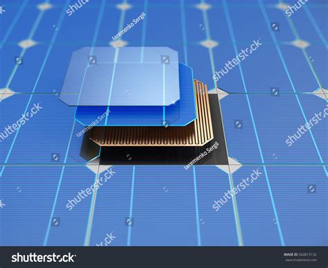 Solar Panel Schematic 3d Illustration Internal Stock Illustration