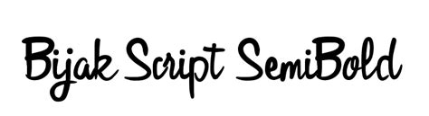 Bijak Script SemiBold Font FFonts Net
