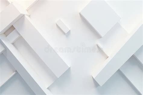 Clean White Geometric Shapes Sharp Angles Abstract Design Design Sharp Simple Stock Illustration