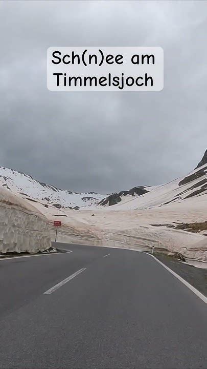 Schnee Am Timmelsjoch Shorts Motorradreisen Yamaha Timmelsjoch