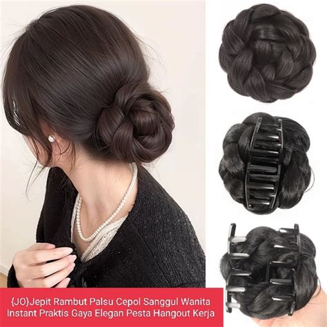 Jual Jo New Jepit Rambut Palsu Cepol Kepangwanita Wig Cepol Sanggul