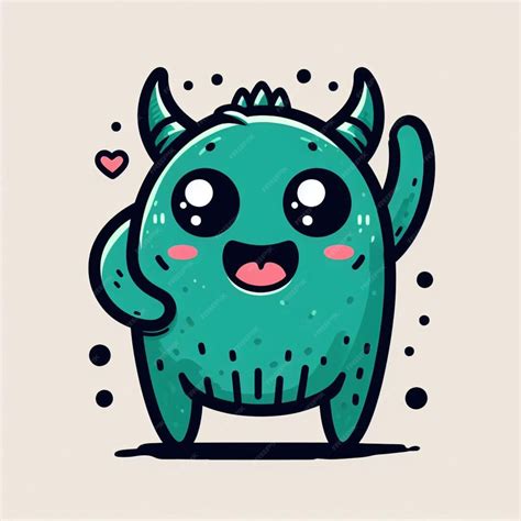 Premium Photo Cute Small Monster Cartoon Illustration