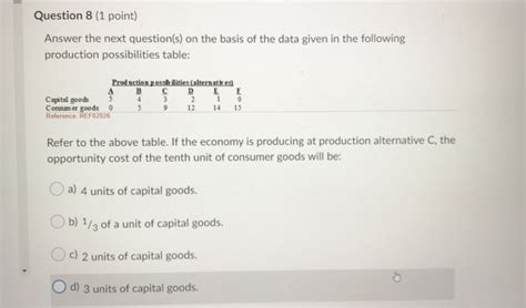 Solved Question 8 1 Point Answer The Next Questions On