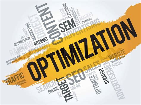 Optimization Word Cloud Business Concept Colourbox
