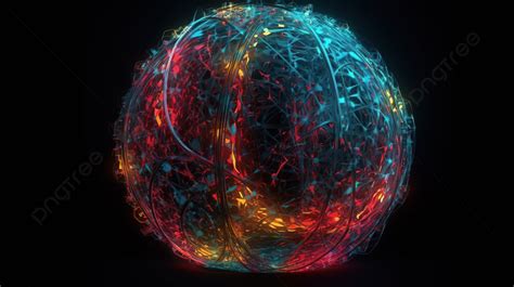 그물 구 3d 4k Uhd 그림 내의 네온 거품 초현실적 3d 아트 세우다 배경 일러스트 및 사진 무료 다운로드 Pngtree