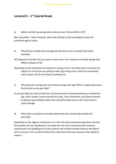 Week 9 Tutorial Questions Sm 2 2020 Rmit Classification Trusted Lectorial 9 1st Tutorial