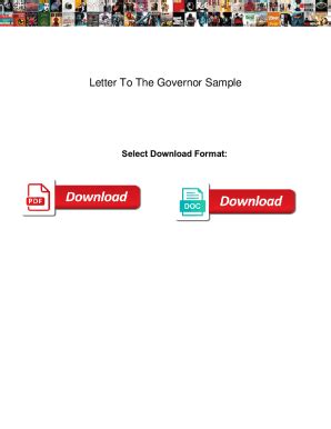 Fillable Online Letter To The Governor Sample Letter To The Governor Sample Fastener Fax Email