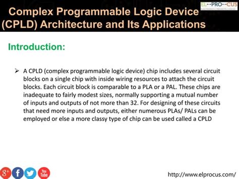 Complex Programmable Logic Device CPLD Architecture And Its Applications PPTX