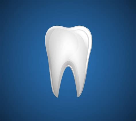 Premium Vector Tooth Isolated On Dark Background