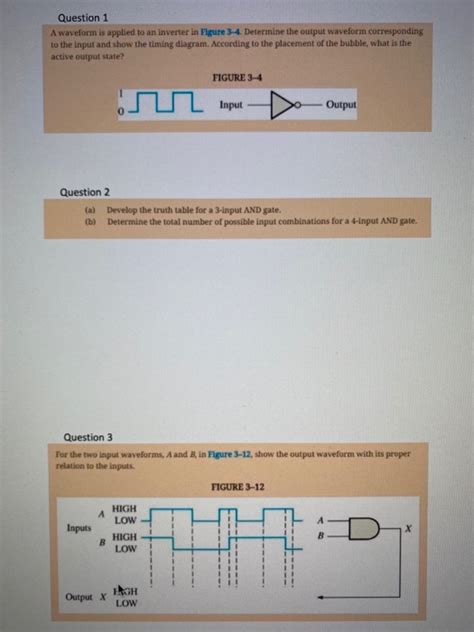 Solved Question 1 A Waveform Is Applied To An Inverter In