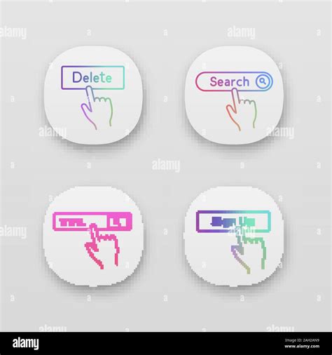 Click App Icons Set Search Bar Delete Sign Up Uiux User Interface Web Or Mobile