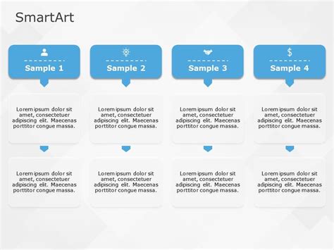 Smartart List Process List 4 Steps