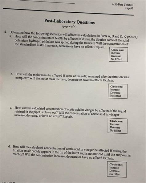 solved experiment 5 data page 1 of 2 name date part a