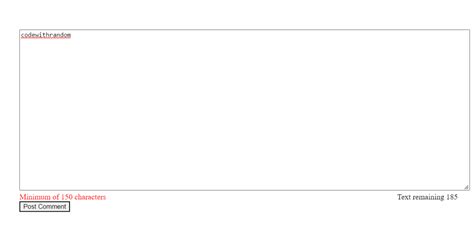 Word Counter For Text Area Using Html And Javascript