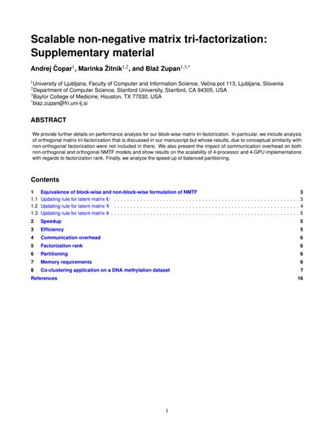Pdf Scalable Non Negative Matrix Tri Factorization