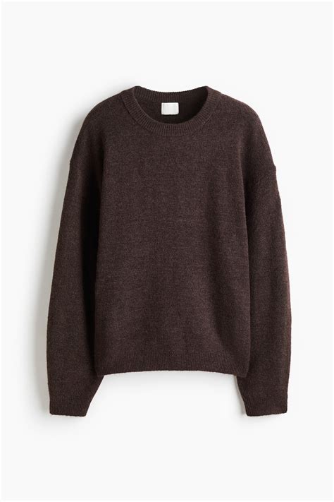 Knit Sweater Dark Brown Ladies Handm Us