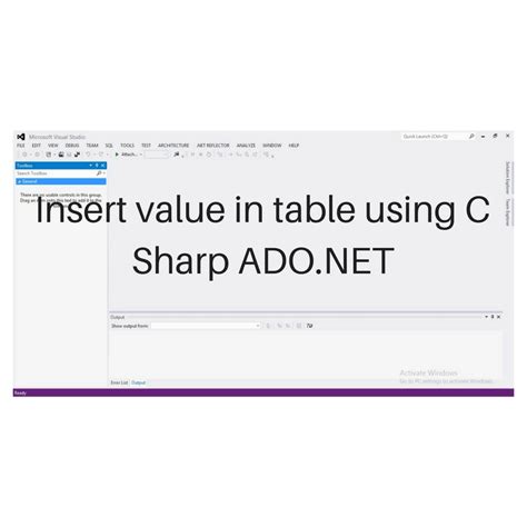C Sharp Program To Connect To Database Insert Value In Database Table