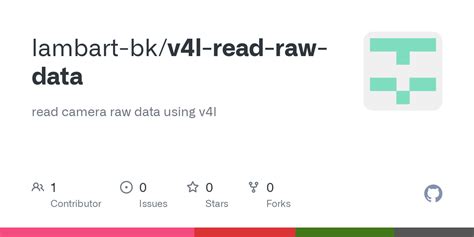 GitHub Lambart Bk V4l Read Raw Data Read Camera Raw Data Using V4l