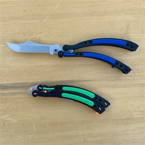 D Print CS GO Butterfly Knife No Screws Needed Balisong Trainer Made With Bambu Lab X CCults