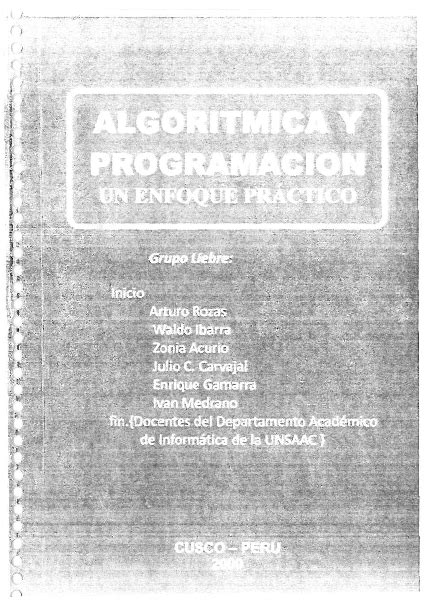Pdf Algoritmica Y Programacion Un Enfoque Practico Grupo Liebre