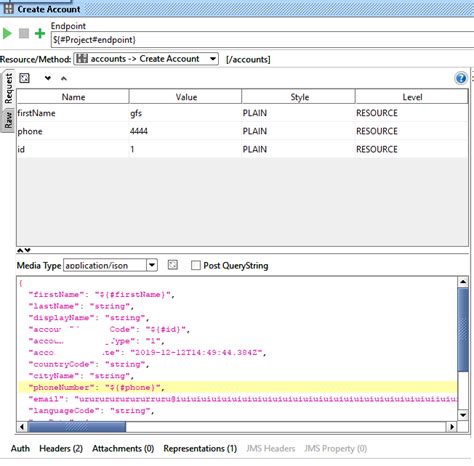 SoapUI REST API Parameters As Variables In Request Body Are Empty