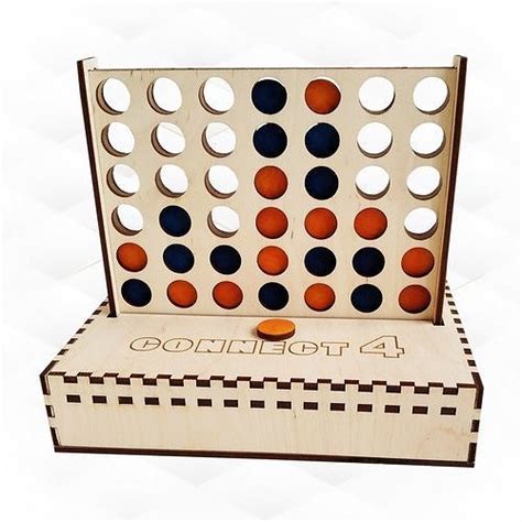 Connect 4 Portable Pocket Game For Laser Cutting 3D Model 3D Printable