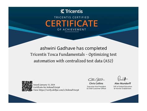 Ashwini Gadhave On Linkedin Tricentis Achivements Certifications