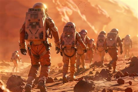 Premium Photo Diverse Group Of Explorers Charting Uncharted Terr