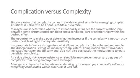 complexity simplicity and management pdf science