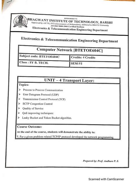 4 Unit 4 Transport Layer Pdf