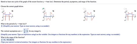 Trig Writing The Equation For Vertical Asymptote Of A Secant Function