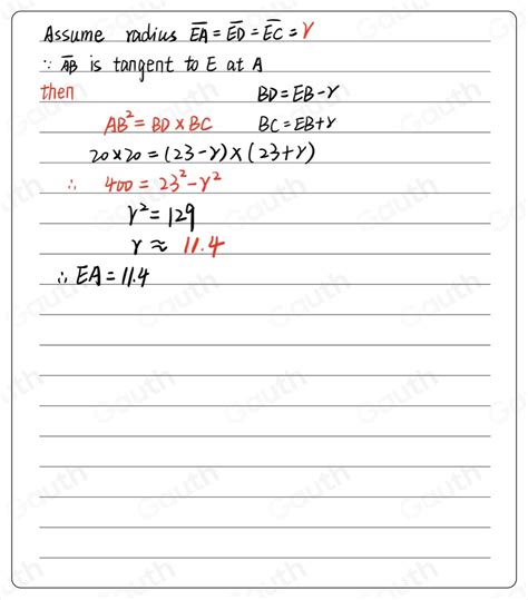 Solved Given Circle E With Diameter Overline Cd And Radius Overline Ea Overline Ab Is Tangent