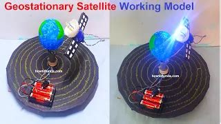 How To Make Geostationary Satellite Working Model Science Project For Exhibition Diy