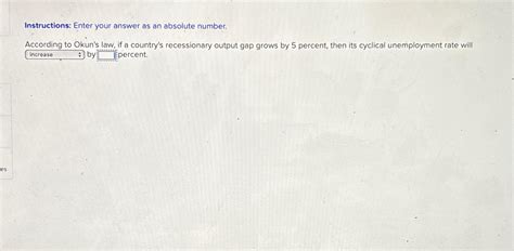 Solved Instructions Enter Your Answer As An Absolute