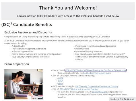 How To Enrol In The Isc ² Certified In Cybersecurity℠ Cc Online Self Paced Training And Exam