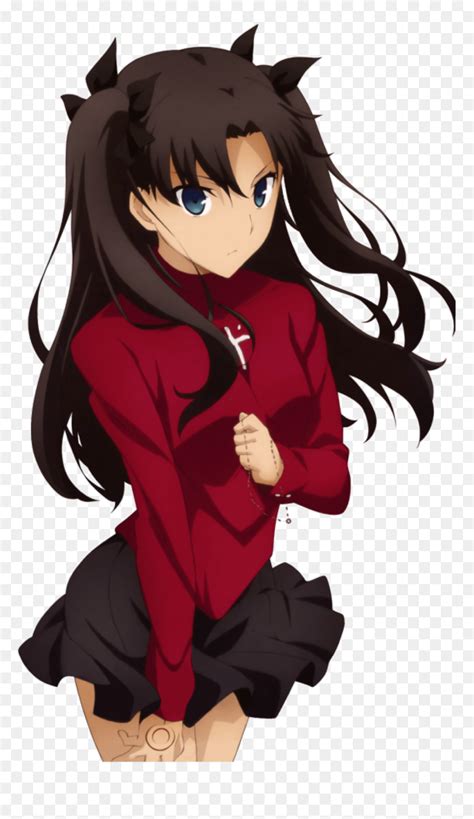 Rintohsaka Rin Anime Fatestaynight Darkhair Art Fate Stay Night