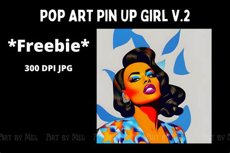 Pop Art Pin Up Girl Freebie 2 Graphic By Art By Mel · Creative Fabrica