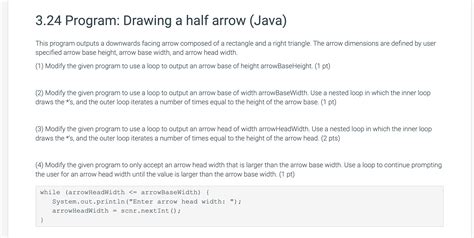 Solved Please Help Me With The Code To Draw The Half Arrow