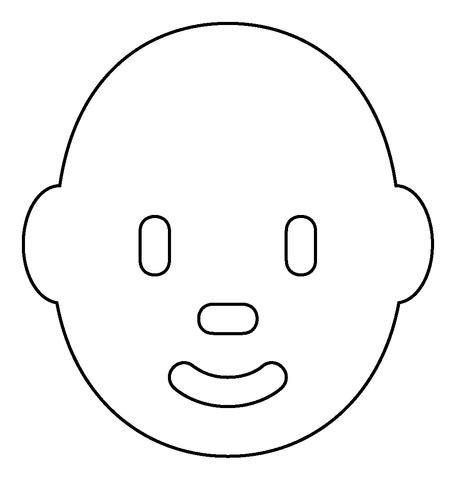 Person Skallig Emoji Målarbok Gratis Målarbilder Att Skriva Ut