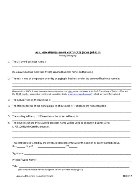Fillable Online Fill Free Fillable Assumed Business Name Certificate Pdf Form Fax Email Print