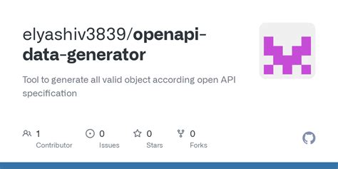 Github Elyashiv3839openapi Data Generator Tool To Generate All