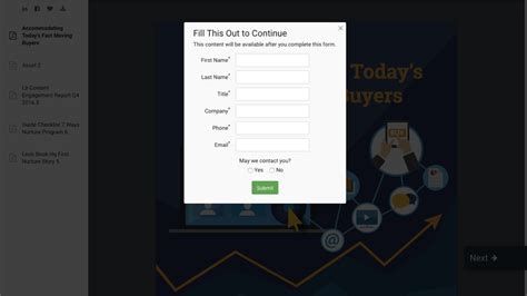 using eloqua forms in content tracks pathfactory
