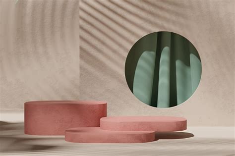 빈 3d 디스플레이 제품 기하학적 연단 플랫폼이 있는 최소 장면 화장품 또는 미용 제품 홍보 모형 3d 렌더링 그림입니다 0명에 대한 스톡 사진 및 기타 이미지 Istock