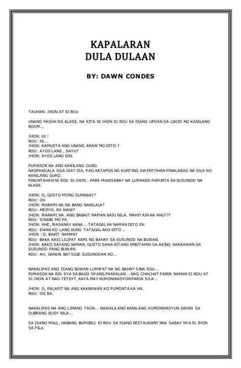Halimbawa Ng Mga Dula