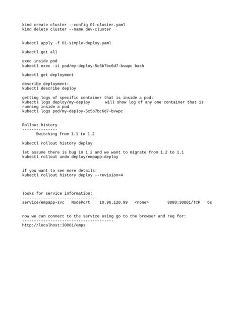 Running K8s Commands Pdf