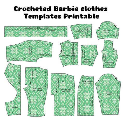 Crocheted Barbie Clothes Templates Printable Barbie Clothes Barbie