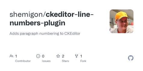 GitHub Shemigon Ckeditor Line Numbers Plugin Adds Paragraph